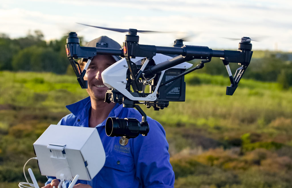 Ben Broady piloting drone - Ben Broady